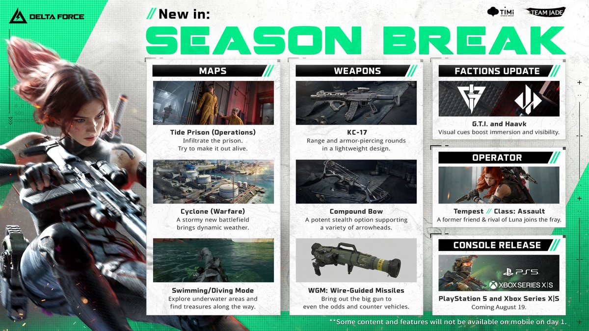 'Delta Force' "Season Break" Now Available, Console Version 19 August ...