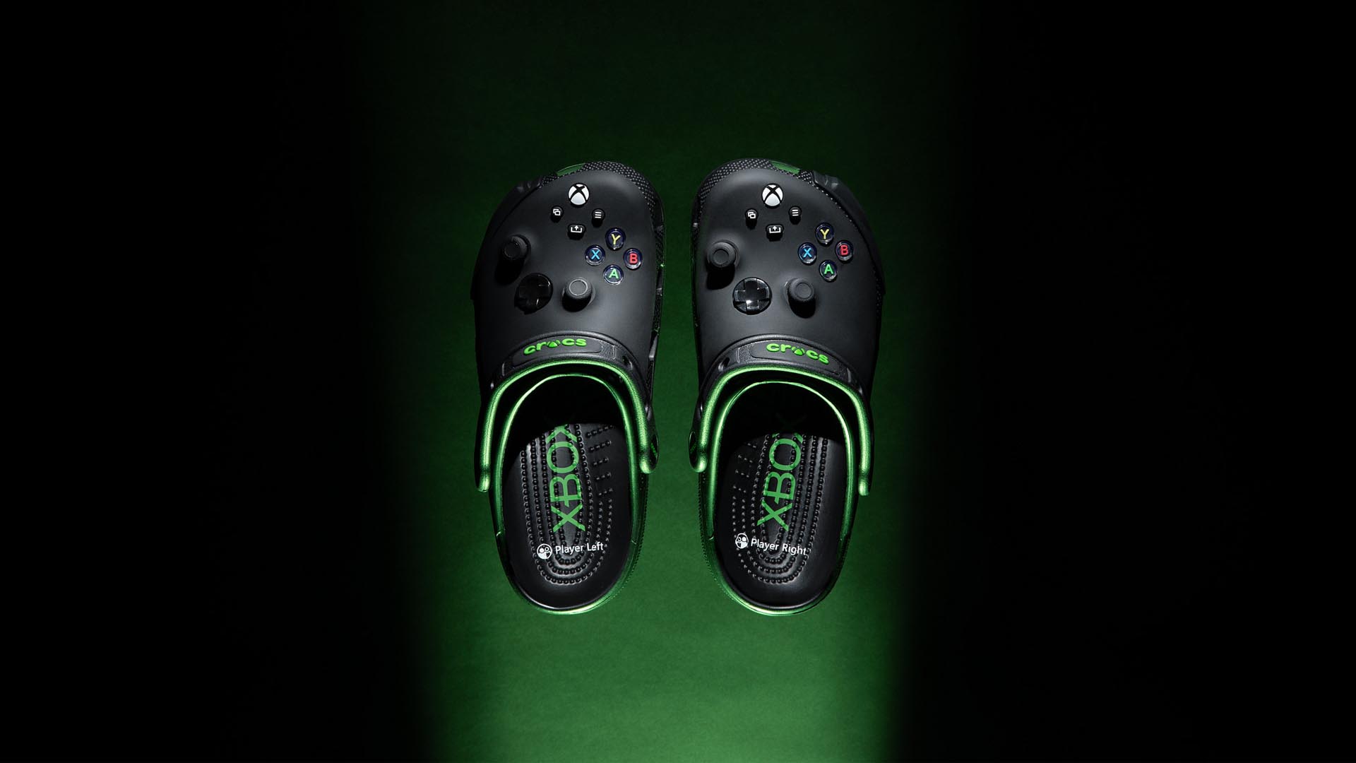 This is a Pair of Xbox Crocs - XboxEra